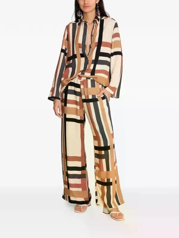 AMIR SLAMA Geometric-pattern Trousers