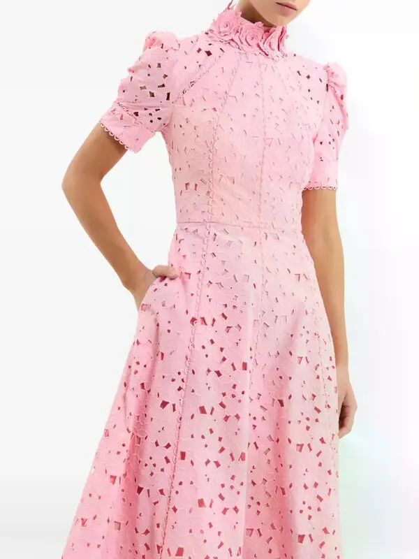 Rebecca Vallance Kitsu High-neck Midi Dress - Pink