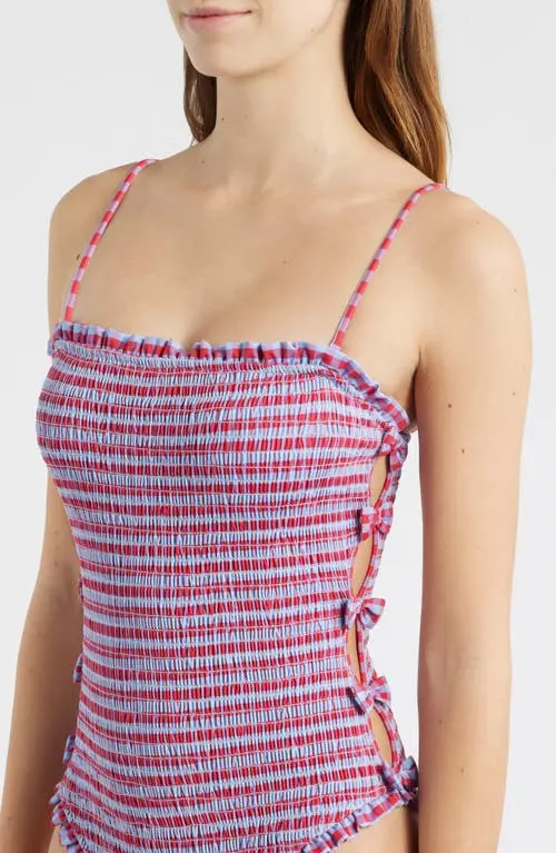DAMSON MADDER Betty Plaid One-piece Swimsuit