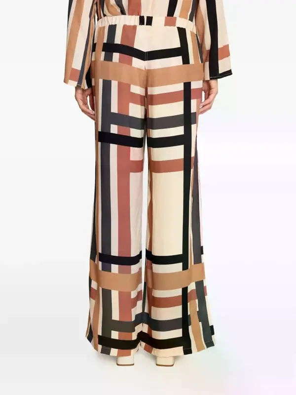 AMIR SLAMA Geometric Pattern Wide Leg Trousers