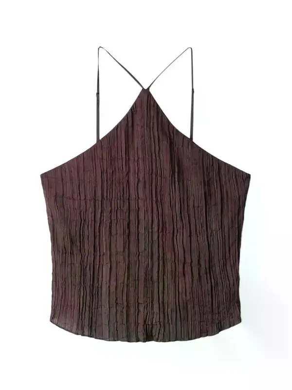 Staud Crinkled Cropped Top