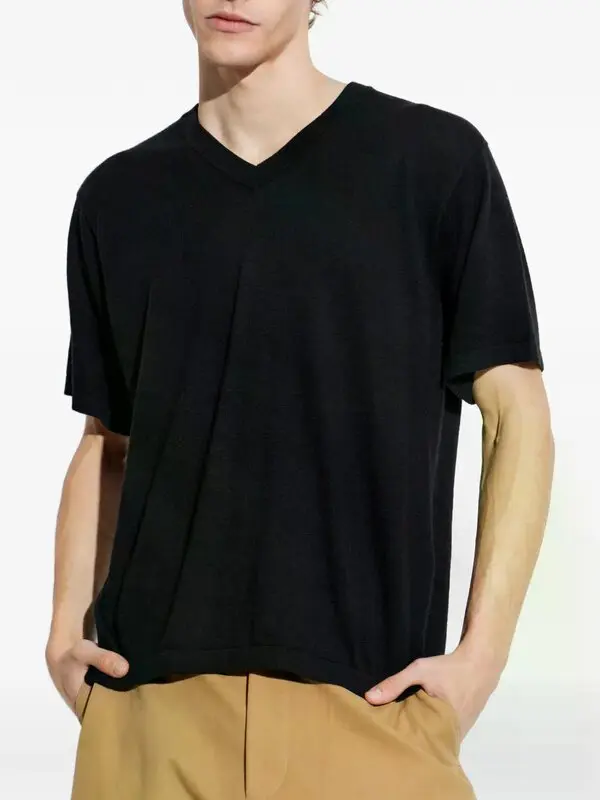 LISA YANG V-neck T-shirt - Black