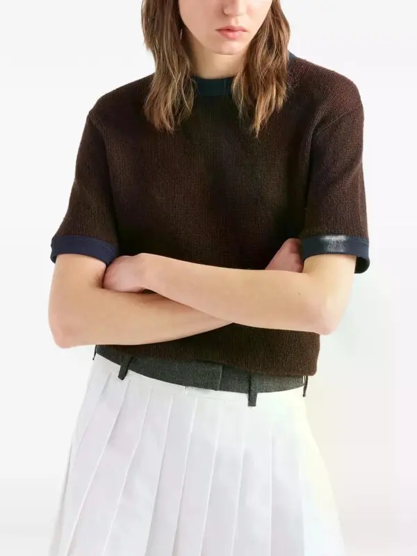 Prada Short-sleeve Sweater - Brown