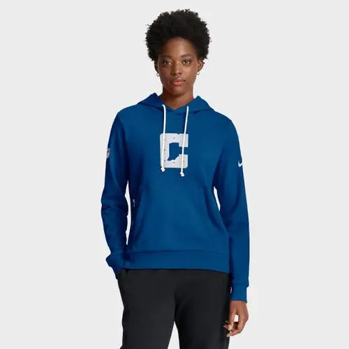 Nike Indianapolis Colts Sideline Standard Issue Initial Home Dri-fit Hoodie - Royal