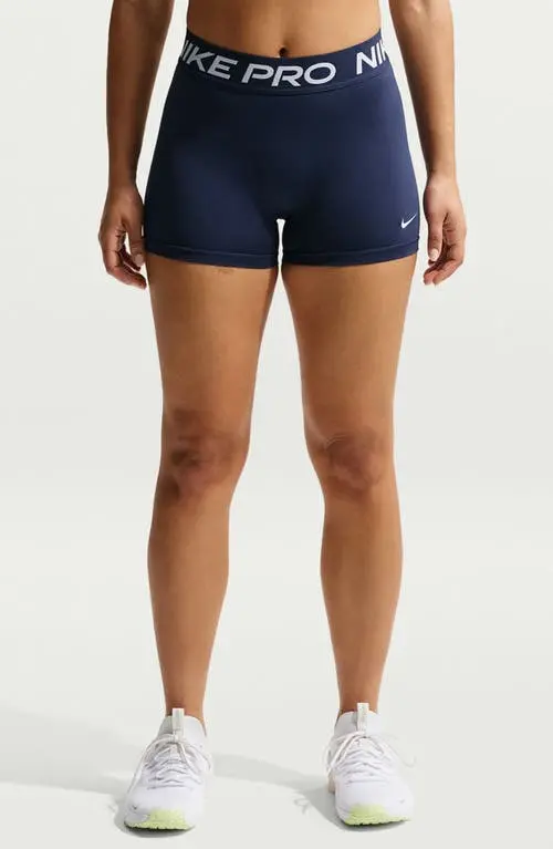 Nike Pro Sculpt Mid-rise Biker Shorts - Midnight Navy/white