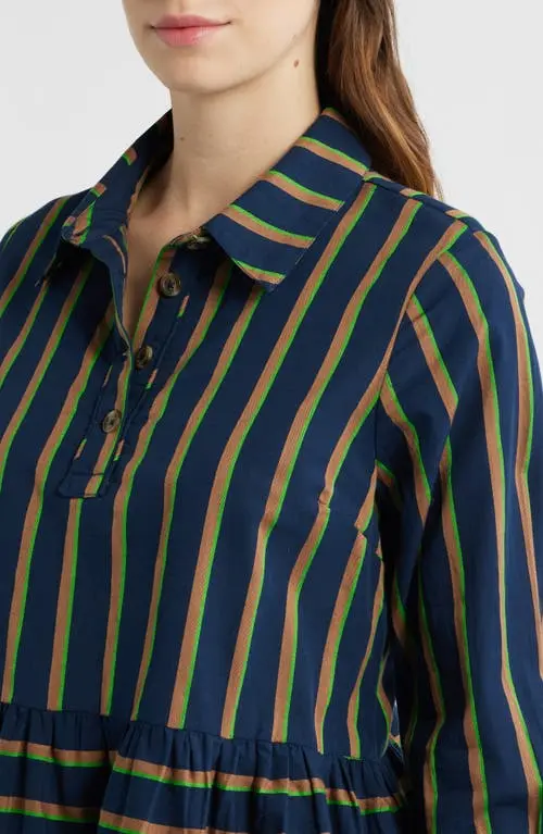 DAMSON MADDER Kinsley Stripe Long Sleeve Shirt