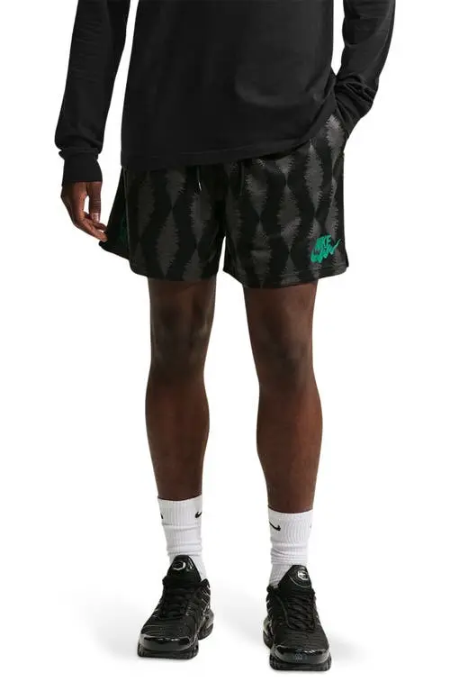Nike Sportswear Club Mesh Flow Shorts - Black/malachite