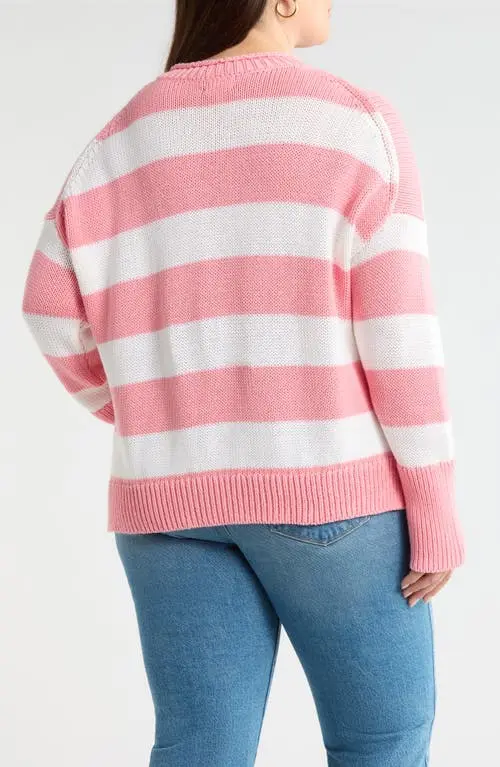 Caslon Stripe Roll Neck Sweater