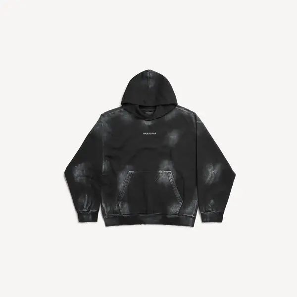 Balenciaga Medium Fit Hoodie - Black