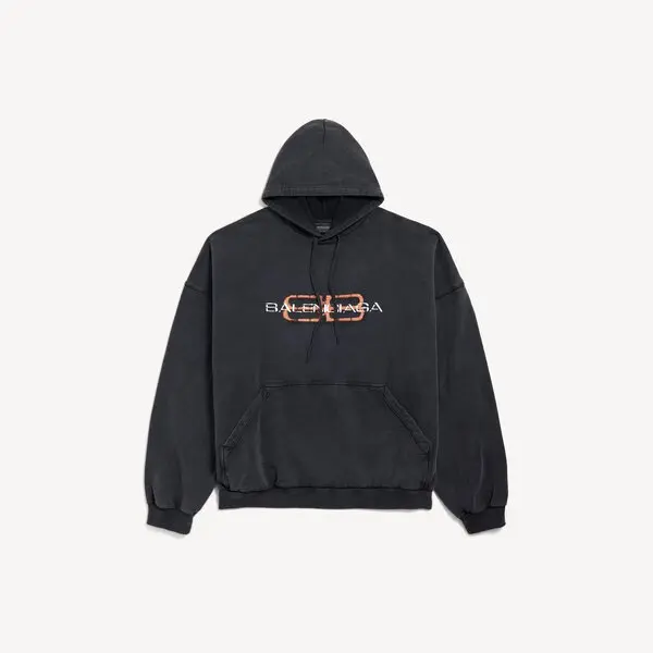 Balenciaga Bb Garderobe Large Fit Hoodie - Black | Editorialist