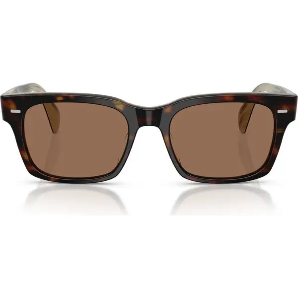 Oliver Spencer Ryce 54mm Square Sunglasses - Horn/brown
