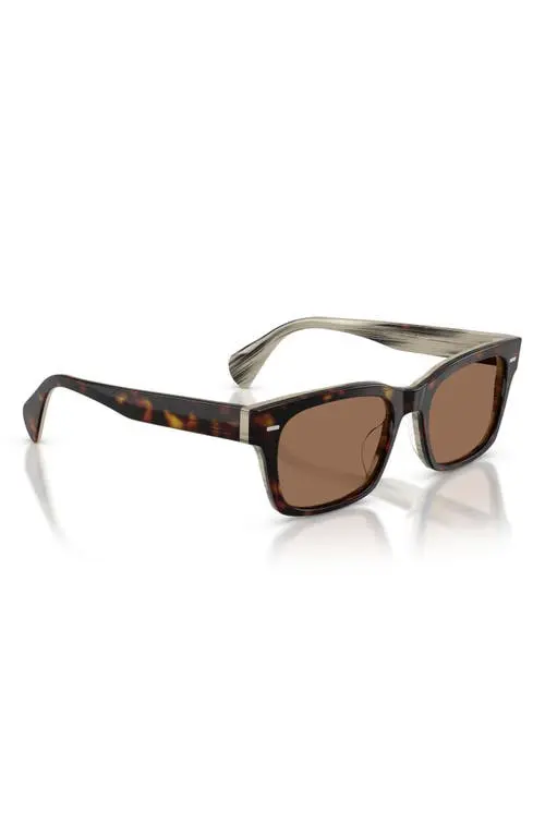 Oliver Spencer Ryce 54mm Square Sunglasses - Horn/brown