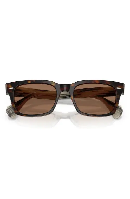 Oliver Spencer Ryce 54mm Square Sunglasses - Horn/brown
