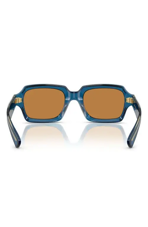 Oliver Spencer Devaney Rectangular Sunglasses - Tetsukon Blue/cognac
