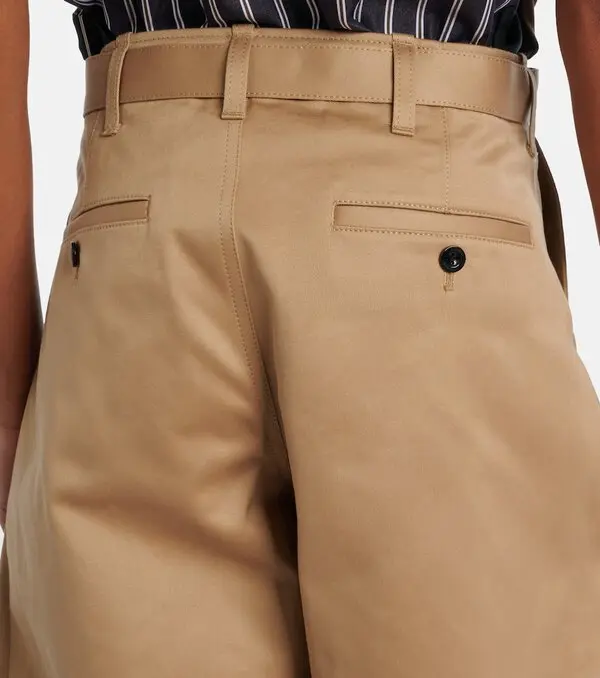 Sacai Belted Cropped Barrel-leg Pants