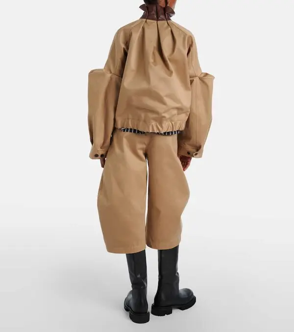 Sacai Belted Cropped Barrel-leg Pants