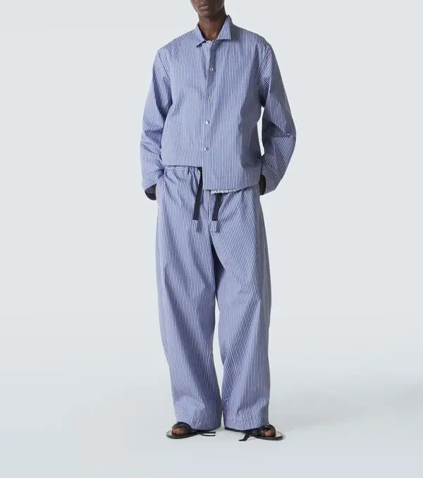 Sacai Striped Cotton Poplin Blouson Jacket