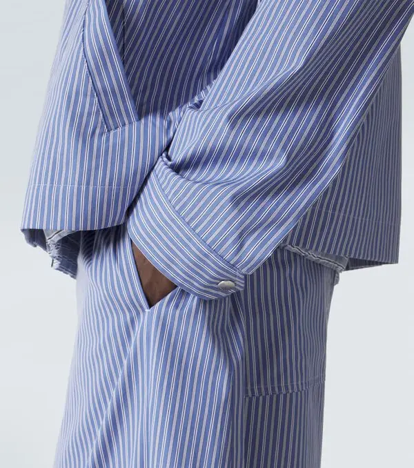 Sacai Striped Cotton Poplin Blouson Jacket