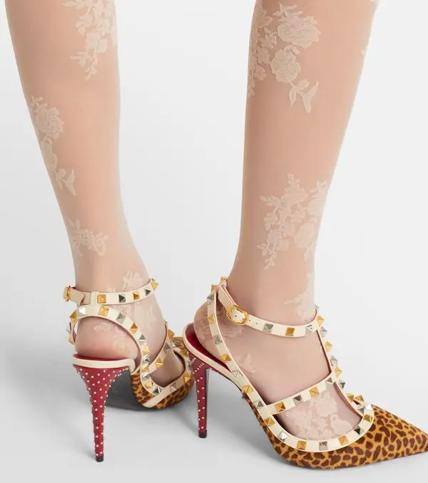 Valentino Garavani Floral Tights - Pink