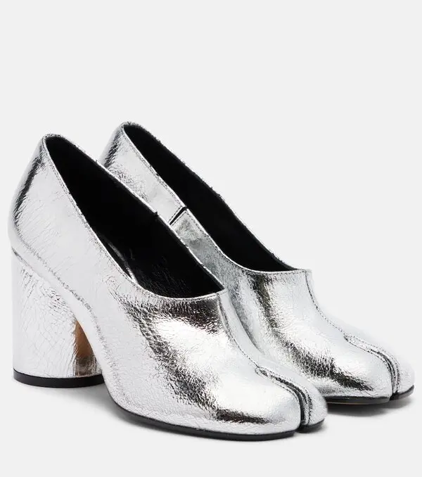 MAISON MARGIELA Tabi 80 Metallic Leather Pumps