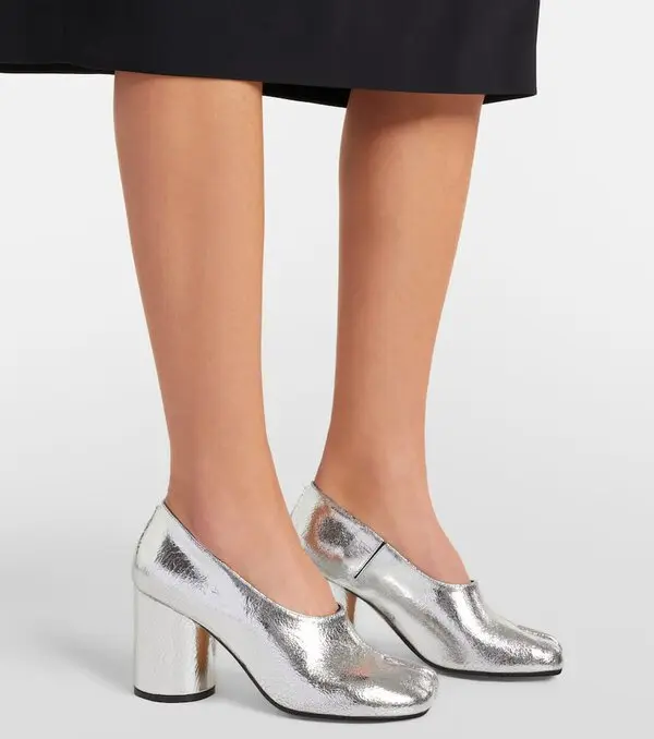 MAISON MARGIELA Tabi 80 Metallic Leather Pumps