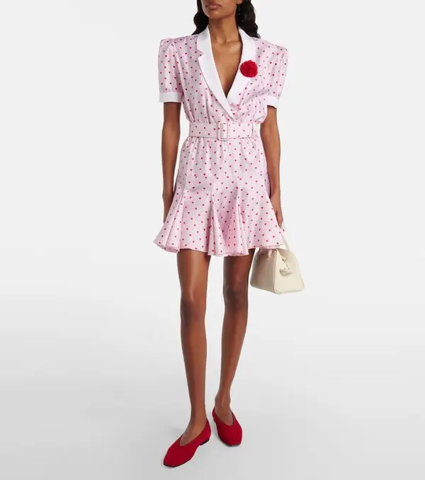 RODARTE Printed Silk Twill Minidress