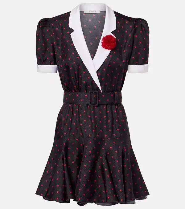 RODARTE Printed Silk Twill Minidress