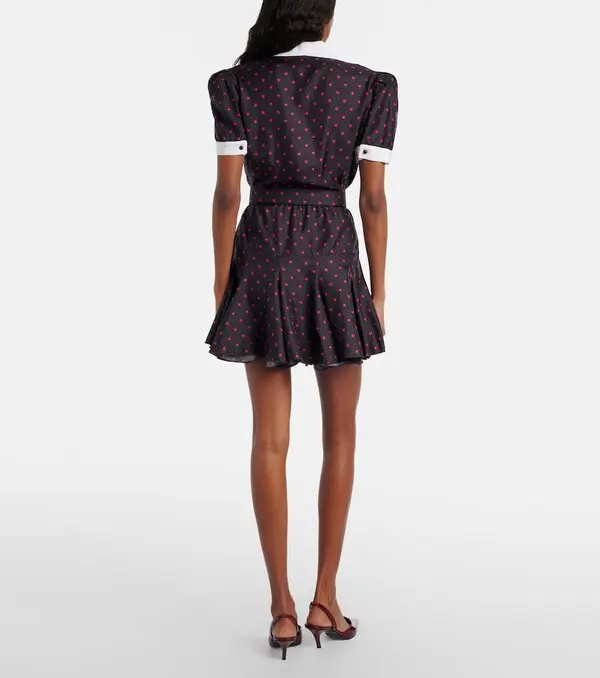 RODARTE Printed Silk Twill Minidress