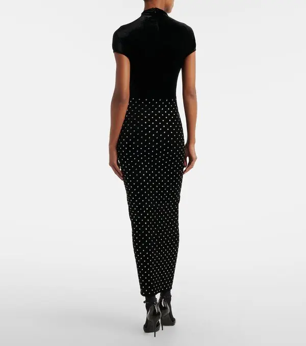 Alaïa Velvet And Jersey Cocktail Dress