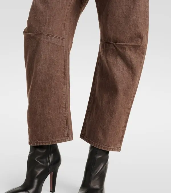 NILI LOTAN Shon Barrel-leg Jeans - Brown