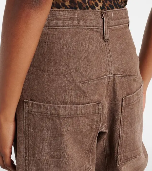 NILI LOTAN Shon Barrel-leg Jeans - Brown