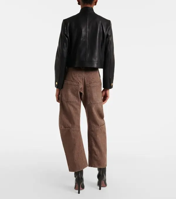 NILI LOTAN Shon Barrel-leg Jeans - Brown