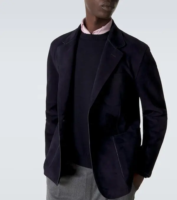 Ralph Lauren Purple Label Suede Blazer