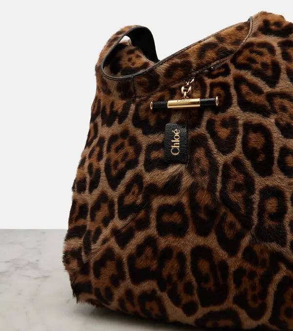 Chloé Calf Hair Shoulder Bag - Brown