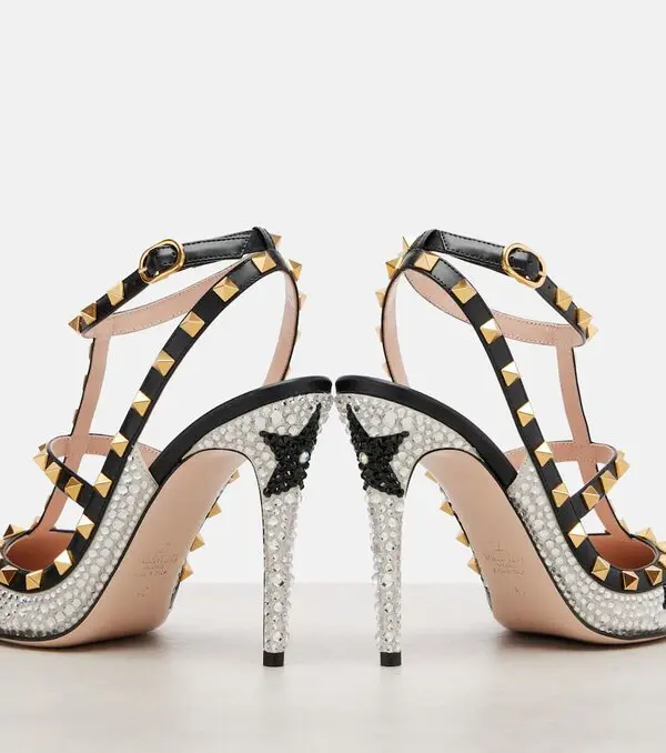 Valentino Garavani Rockstud Embellished Leather Pumps