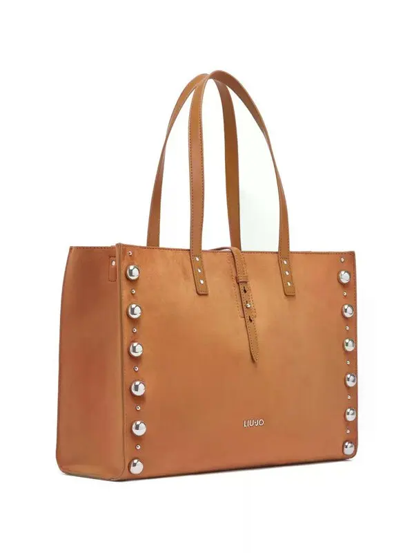 Liu Jo Large Stud-embellished Tote Bag - Brown