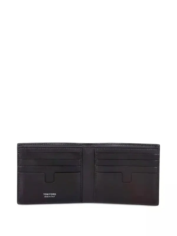 TOM FORD Crocodile-effect Bifold Wallet - Black