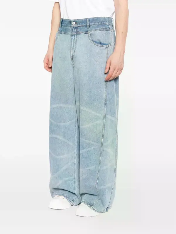 FENG CHEN WANG Patterned Wide-leg Jeans