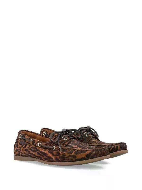 TOM FORD Leopard-print Boat Shoes