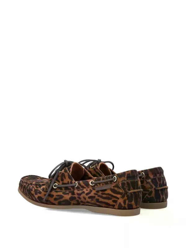 TOM FORD Leopard-print Boat Shoes