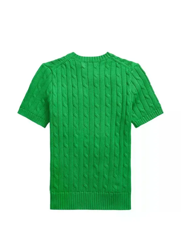 Polo Ralph Lauren Cable-knit Short-sleeved Sweater - Green