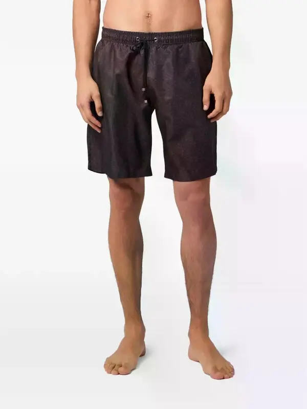 BILLIONAIRE Monogram-pattern Swim Shorts
