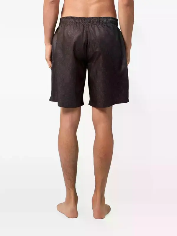 BILLIONAIRE Monogram-pattern Swim Shorts