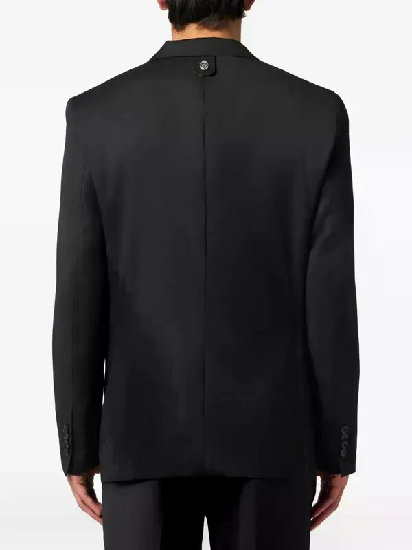BILLIONAIRE Single-breasted Wool Blazer - Black