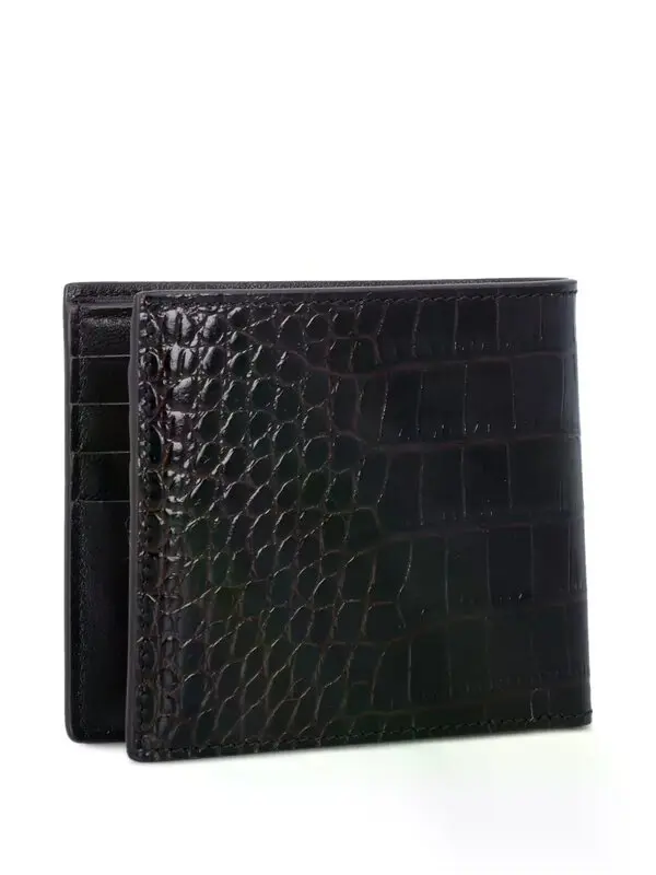TOM FORD Crocodile-effect Bifold Wallet