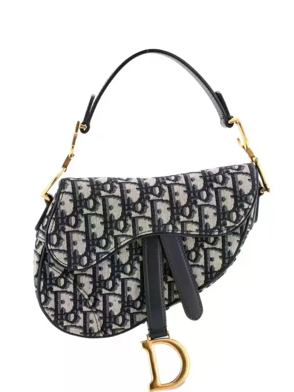 Dior Saddle Handbag Oblique Canvas Mini Shoulder Bag - Blue
