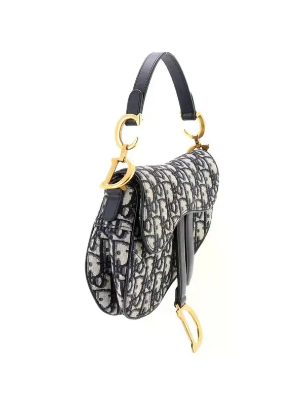 Dior Saddle Handbag Oblique Canvas Mini Shoulder Bag - Blue