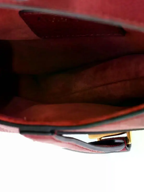 Dior Saddle Handbag Leather Mini Shoulder Bag - Red