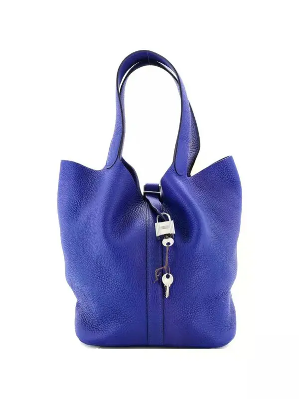 Hermès Picotin Lock Clemence Gm Bucket Bag - Blue