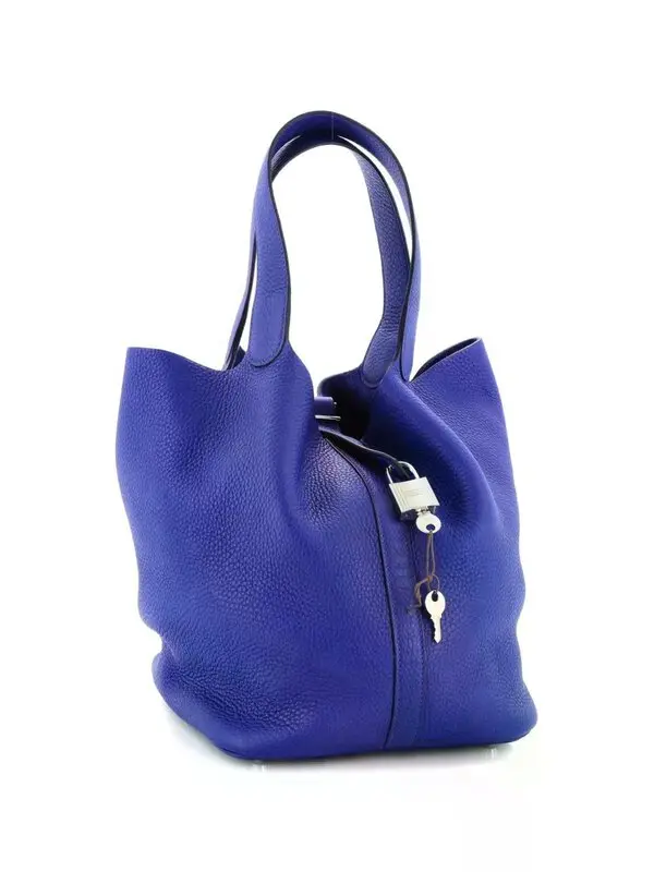 Hermès Picotin Lock Clemence Gm Bucket Bag - Blue